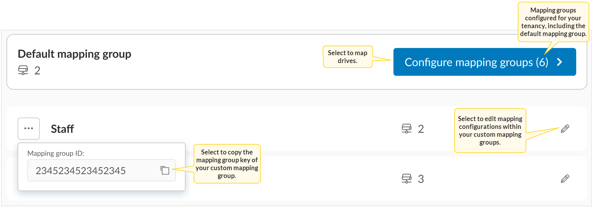 Mapping groups